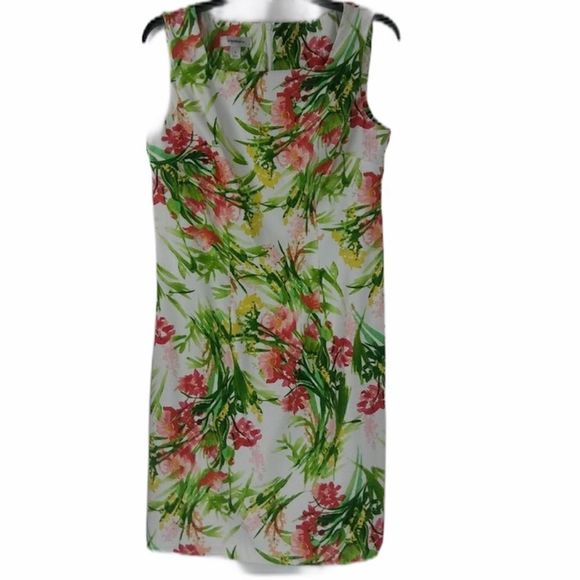 dressbarn | Dresses | Dressbarn Floralsleeveless Size Zip Back Dress ...